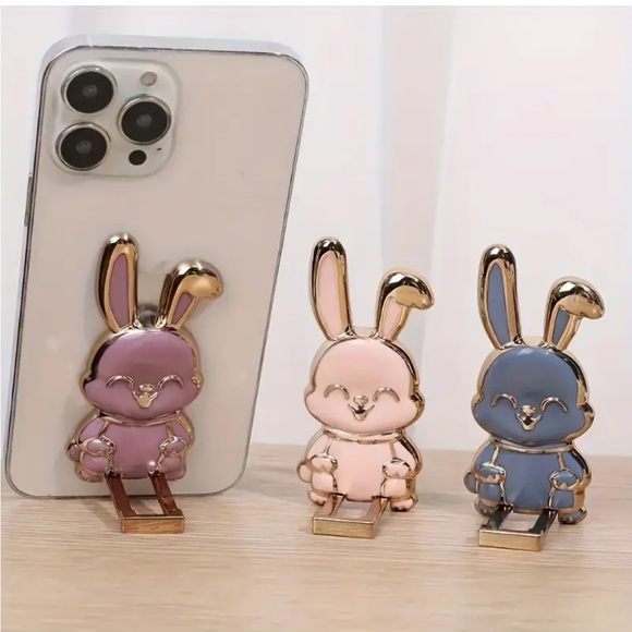 Accessories | New Cute Pink Bunny Rabbit Cell Phone Stand | Poshmark